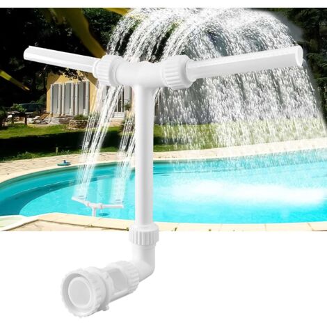 Double waterfall pool fountain, 360° rotation, adjustable water jet ...