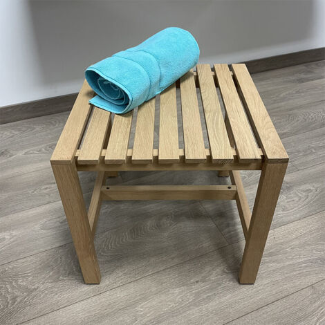 Eura-Kollektion – Badezimmerhocker aus Natureiche – ByCA