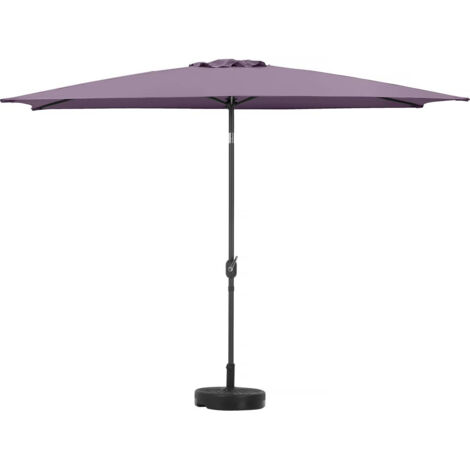 Parasol jardin "Sol 2" - Rectangle - 2 x 3 m - Violet + Dalles à lester ...