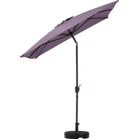 Parasol jardin "Sol 2" - Rectangle - 2 x 3 m - Violet + Dalles à lester ...
