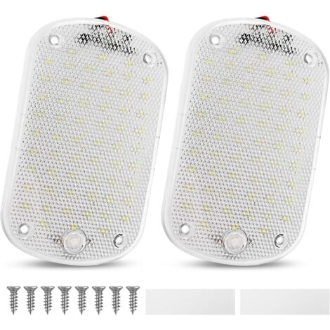 60 LED Luce Interna 12V - 85V 8W Illuminazione Interna con Interruttore ...