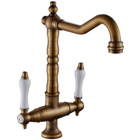 Miscelatore per lavabo, rubinetto antico per cucina, girevole a 360 ...