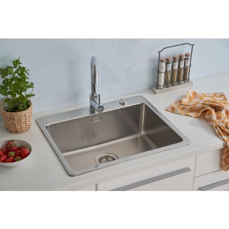 Lavello da incasso in acciaio inox, lavello da cucina, lavello 60 x 50 ...