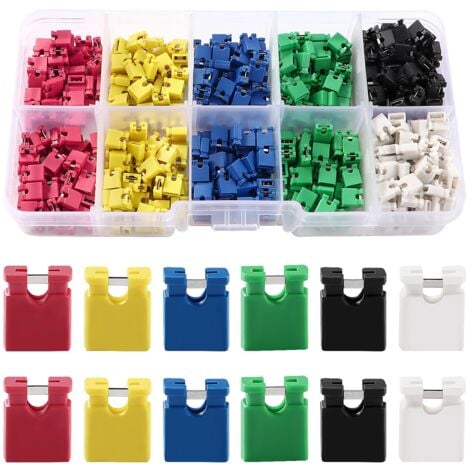 600 Stücke 6 Farben 2.54mm Computer Jumper Caps Shunts Kurzschlusskappe ...