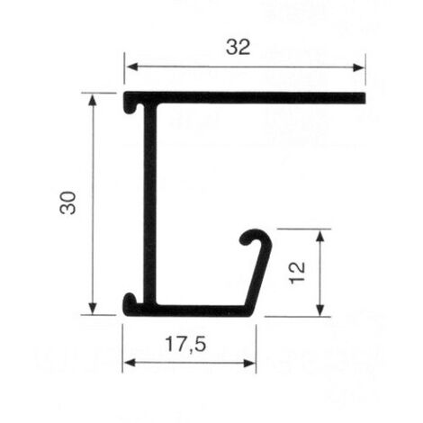 Perfil para fichero colgante bajo balda 1322A BEZAULT - L.4 metros ...