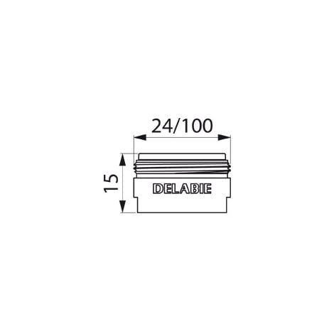 Interruptor de caudal ajustable DELABIE M24/100 - Juego de 2 - 922024.2P