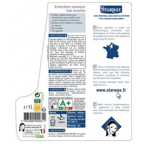 STARWAX Restaurador de Parquet y Suelos Laminados - 1 L - SW961