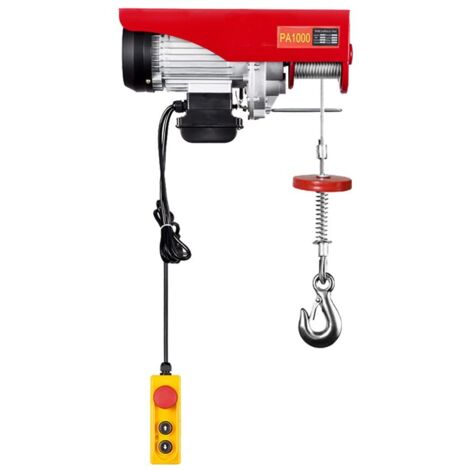 Verricello elettrico - 12 m - 220 V - Con telecomando a cavo (1000 kg ...
