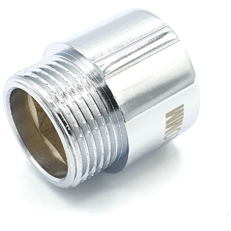 20mm long 3/4" BSP (22mm) Pipe Thread Extension Female x Male Chrome Brass
