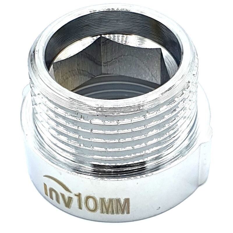 10mm Long 3/4" BSP (22mm) Pipe Thread Extension Female x Male Chrome Brass