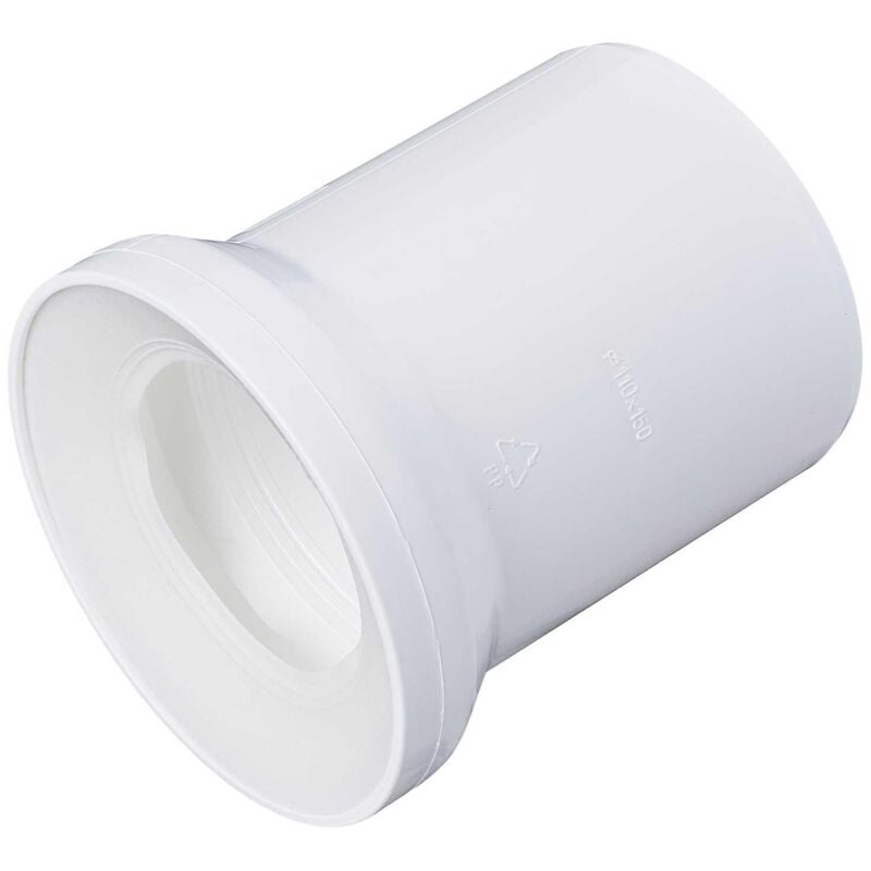 150mm long White WC Toilet Waste Water Straight Pan Connector Soil Pipe ...