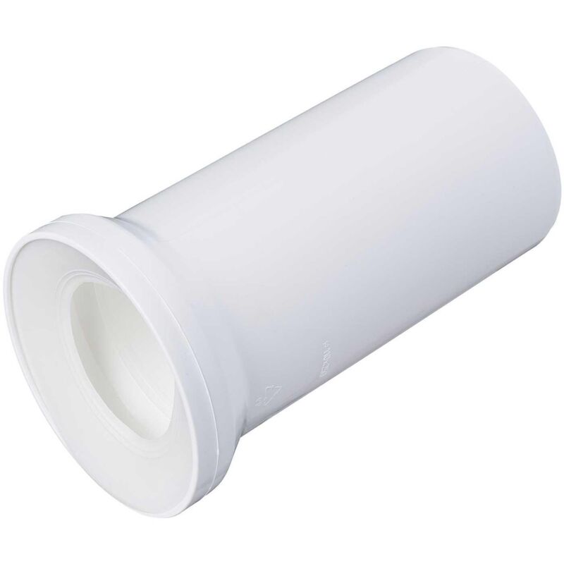 250mm long White WC Toilet Waste Water Straight Pan Connector Soil Pipe ...