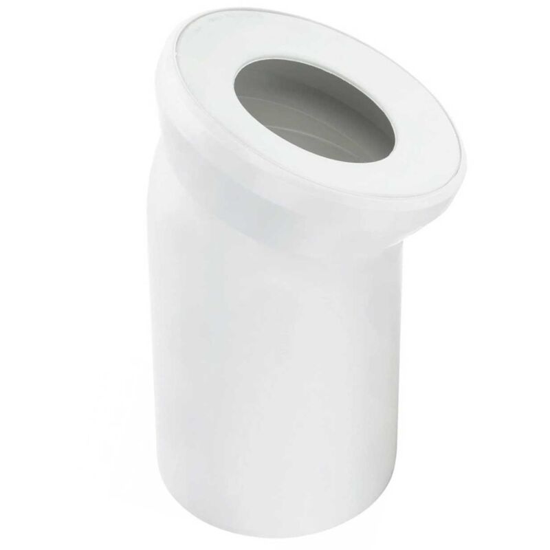 White WC Toilet Waste Water Pan Connector Soil Pipe 110mm 22 degree Elbow