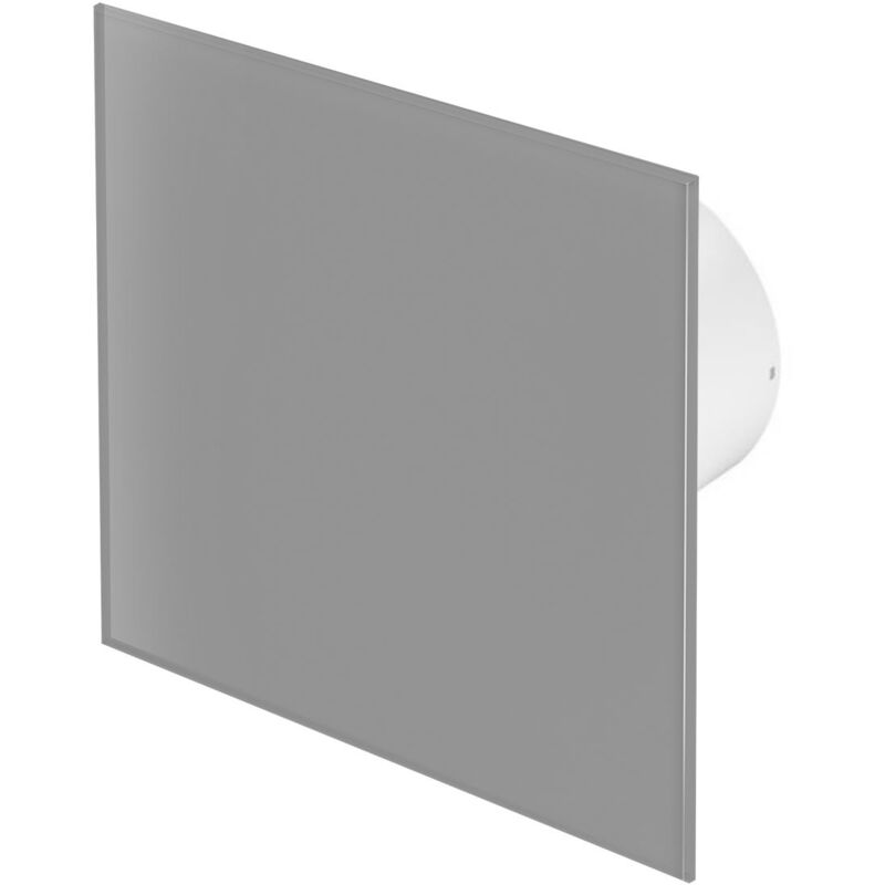 100mm Standard Extractor Fan Matte Grey Glass Front Panel TRAX Wall ...