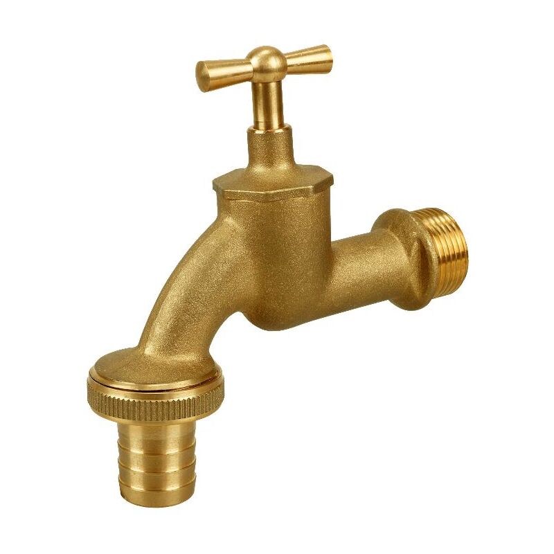 3/4" Inch Garden Water Feed Brass Tap Outdoor Watering Butterfly Handle
