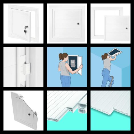 600x600mm White PVC Chamber Cover Inspection Hatch Door Access Panel Grille