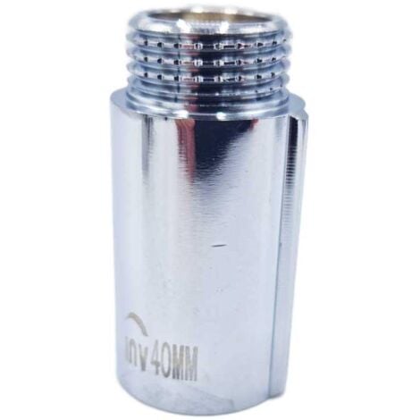 40mm long - 1/2" BSP (15mm) Pipe Thread Extension Female x Male Chrome ...