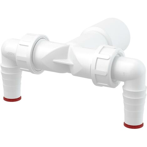 Double Dishwasher Elbow to 32/40mm Waste Trap Connector