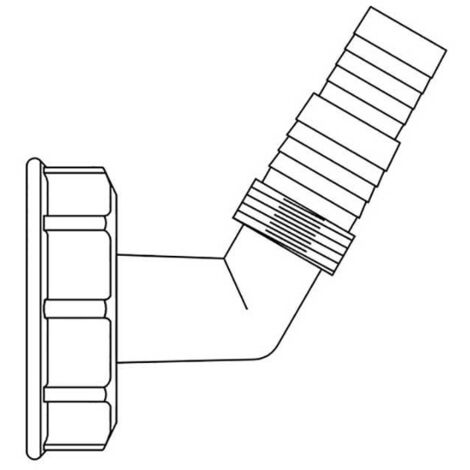THC41 Floplast White Overflow and Hose Connector 40mm
