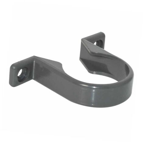 WS36G FloPlast Solvent Weld Waste Pipe Clip 50mm Grey ABS