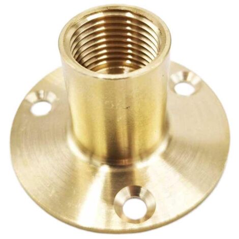 1/2" x 15mm Garden Tap Wall Plate Tube Boss Bracket Brass