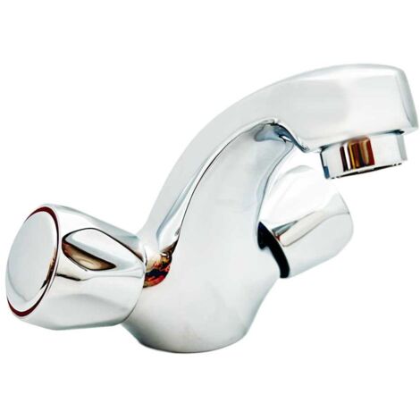 HS15N - Contract Monobloc Basin Mixer Tap (W/O waste) Chrome (WRAS)