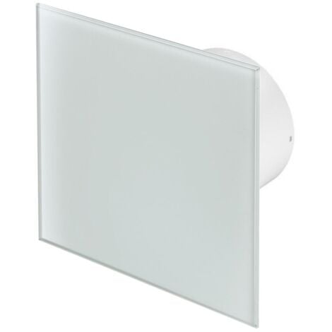 125mm Standard Extractor Fan White Glass Front Panel TRAX Wall Ceiling ...