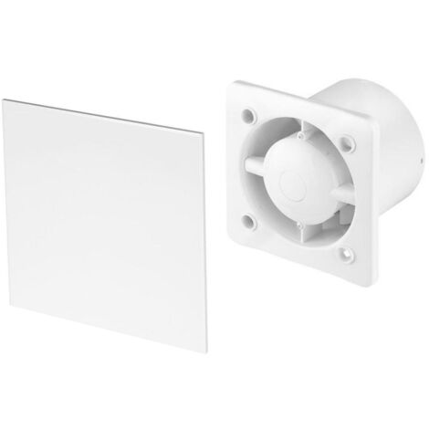 125mm Standard Extractor Fan Matte Black Glass Front Panel TRAX Wall ...