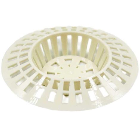 Basin Sink Basket Strainer Grid Cover White Plastic 60mm
