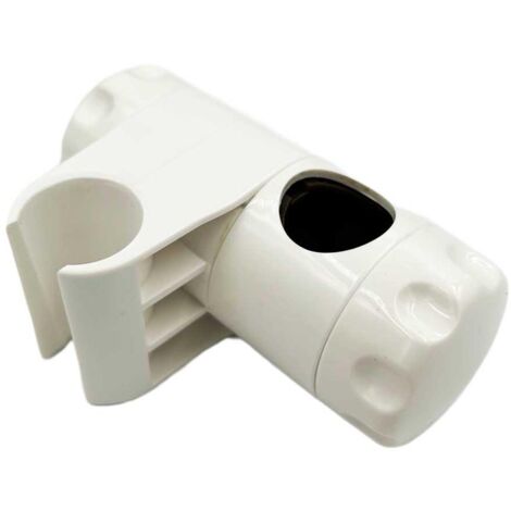 White Shower Head Slider Riser Rail Bracket for 18-20mm Bars
