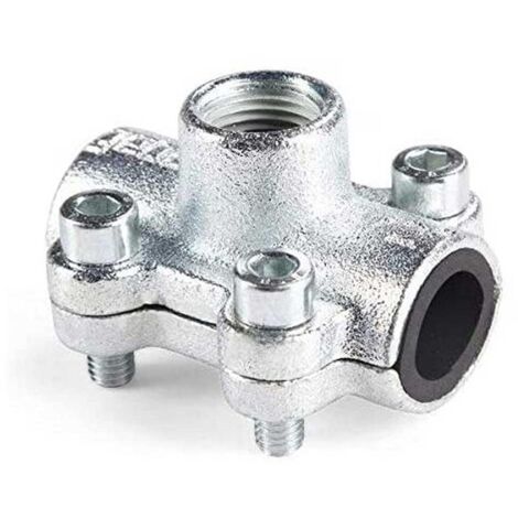 Pipe Saddle Clamp 2" x 1" With Threaded Boss Adaptor