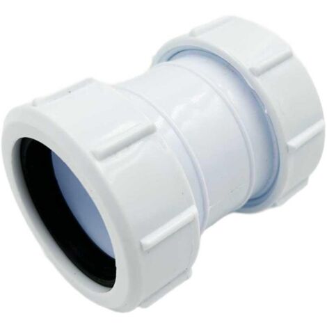 40x40mm Straight Coupler Universal Compression Waste Fittings (1 1/2")