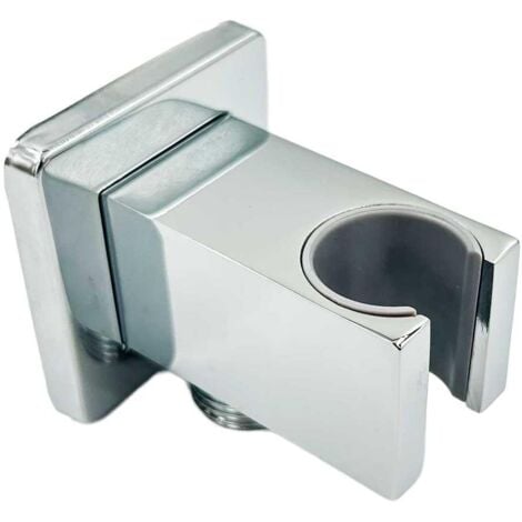 Chrome Shower Wall Outlet Elbow With 1/2 Hose Connector And Holder