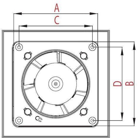 Wall Ceramic Tile Bathroom Kitchen Extractor Fan 125mm Diameter with ...