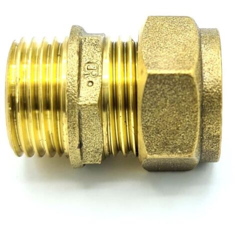 15mm x G1/2 Male Coupler Adaptor Brass Compression Fittings