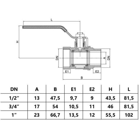 Standard Flow Rate Water Ball Valve with Steel Handle DN25 1" BSP ...