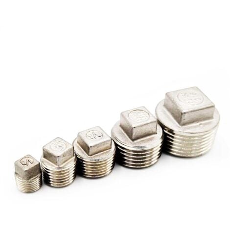 G1/4 BSP Male Square Head Plug 316 Stainless Steel