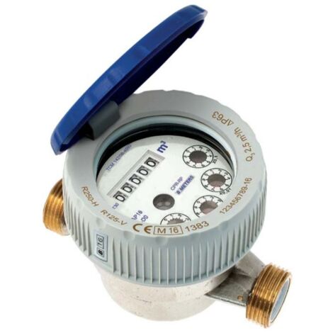 1/2" BSP Cold Water Flow Meter Single Jet Semi-dry Dial Protected Rolls