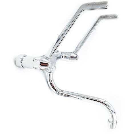Extended Levers Kitchen Tap Wall Mounted Disabled Mobility