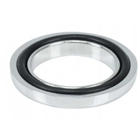 Kitchen Faucet Base Ring + Gasket Under Tap Washer Rosette Chromed Plastic