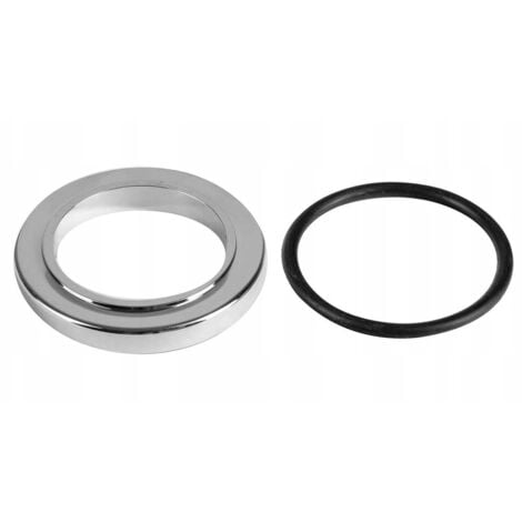 Kitchen Faucet Base Ring + Gasket Under Tap Washer Rosette Chromed Plastic