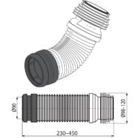 Long Flexible Toilet Pipe Waste Connector 90/110mm
