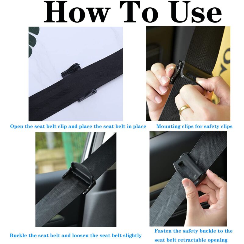 Seat belt holder clip store