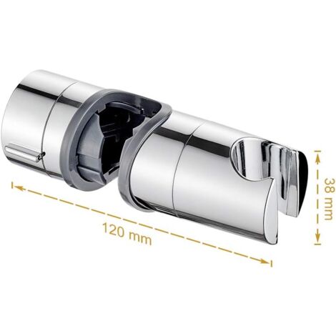 Bathroom Shower Head Holder, Adjustable Shower Head Clamp, Chrome