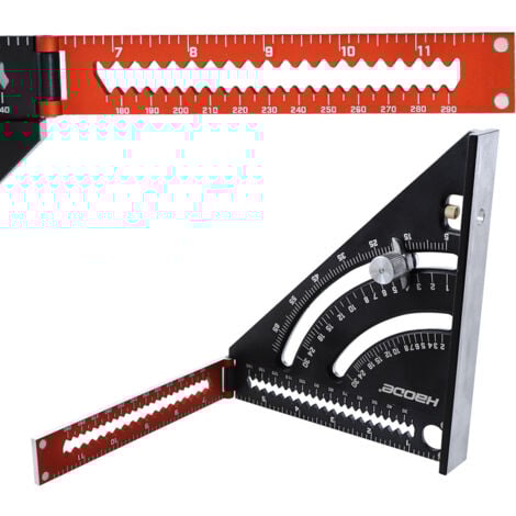 Carpenter Square Metal Aluminum Folding Triangle Ruler Combination ...