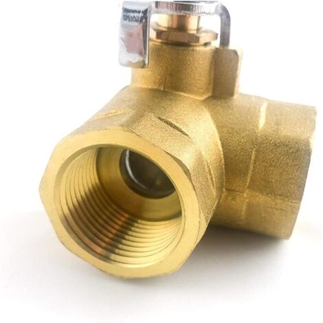 3 Way Valve, DN15 1/2'' Brass Ball Valve, 3 Way Tap Adapter Valve ...