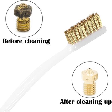 Small Brass Brush 8pcs Mini Wire Brushes for Cleaning Welding Slag Rust 3D Printer Nozzle