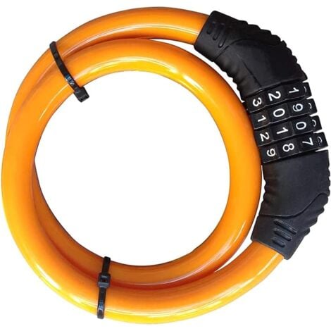 4 Digit Combination Bike Lock, 60cm Long Cable Diameter 11mm, For Bike Scooter, Assorted Color ...