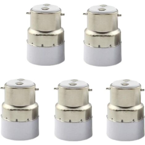 5 Pack B22 to E14 Light Bulb Socket Converter B22 Socket Adapter Switch ...