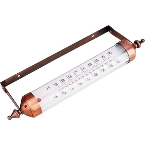 Wall Mounted Thermometer, 10" Decorative Indoor Outdoor Thermometer ...